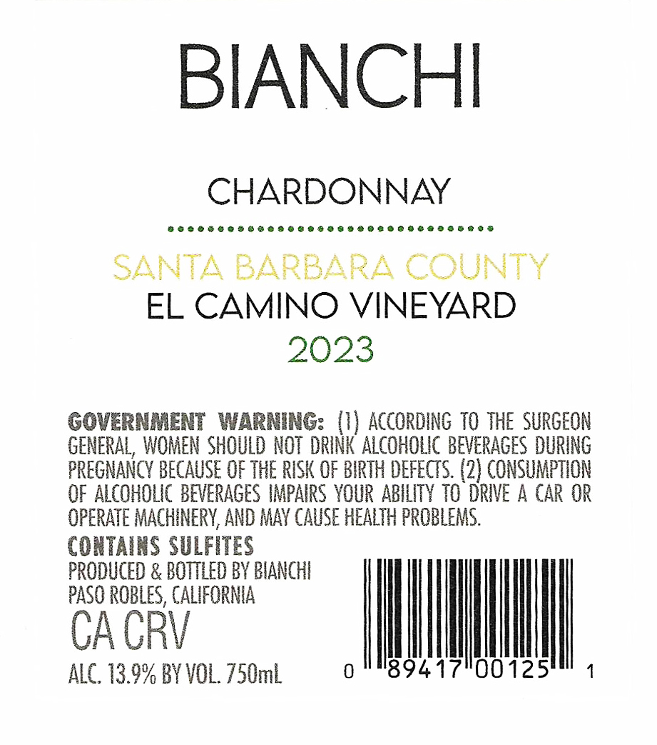 Labels | Bianchi Winery Paso Robles